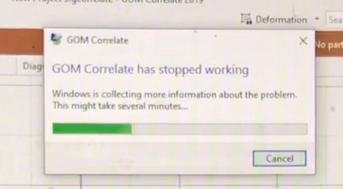 problem importing pictures in program - Deformation & Motion Analysis - ZEISS Qualityforum