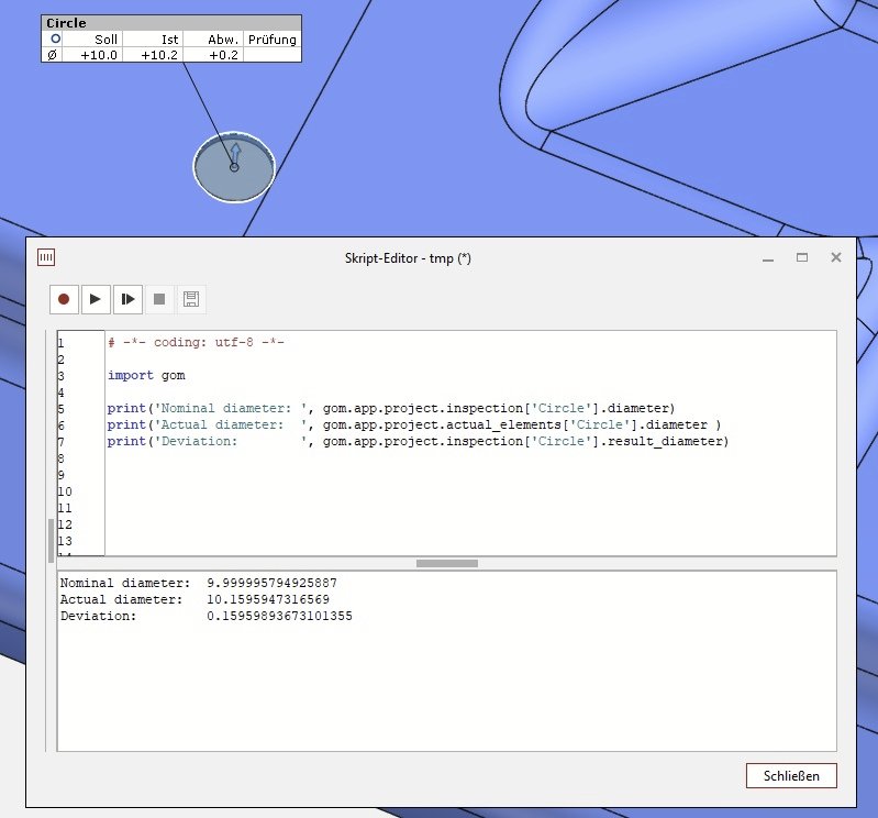 How to analyze circle diameter within a script - Customizations & App Development - ZEISS ...