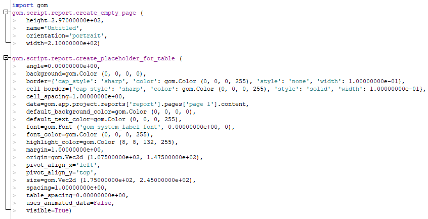 Create And Fill Table On Report Page With Python Scripts Customizations And App Development 1780