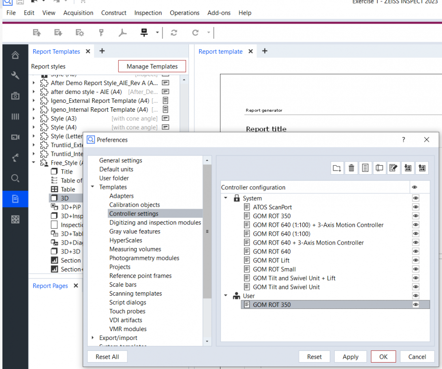GOM TILT AND SWIVEL UNIT - Customizations & App Development - ZEISS Qualityforum