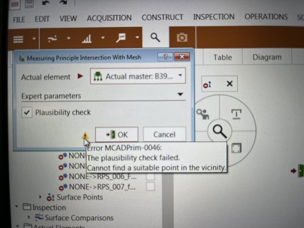 Issues with RPS alignment and plausibility check failed - 3D Inspection & Mesh Editing - ZEISS ...