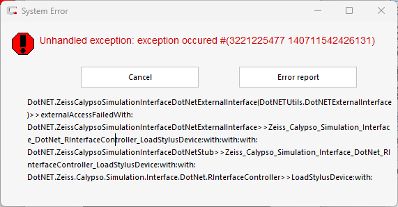 Unhandled exception : SSC Import issue - General - ZEISS Qualityforum