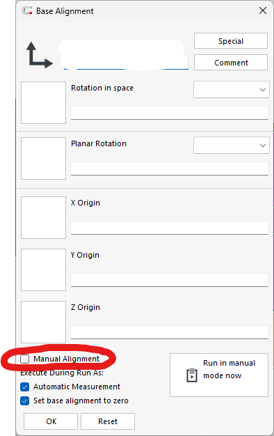 Default to the Automatic Alignment - General - ZEISS Qualityforum