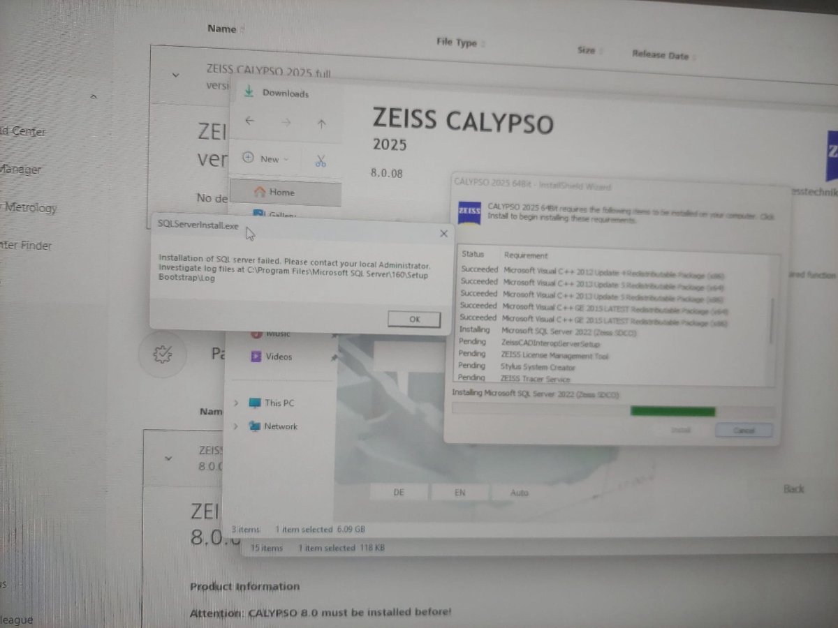 MySQL server error installation - General - ZEISS Qualityforum